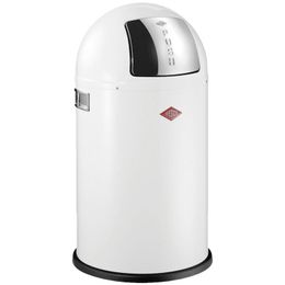 Wesco M&uuml;lleimer &raquo;Pushboy Junior&laquo; 1 Beh&auml;lter Abfallsammler 22 Liter wei&szlig; Stahlblech B/H/T: 35cm x 63cm x 35cm, 22 l