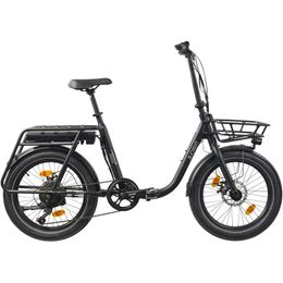 Llobe Unisex Llobe &raquo;Elektro Faltrad 20" Neo.cult schwarz&laquo; 7 Gang Shimano Tourney Schaltwerk Kettenschaltung Heckmotor 250 W 40,5cm, 20 Zoll (50,80cm)