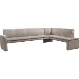 exxpo - sofa fashion Eckbank &raquo;Cortado, elegant und modern mit hohem Sitzkomfort&laquo; hohe Bodenfreiheit, sch&ouml;ne Detailverarbeitung beige Webstoff fein (