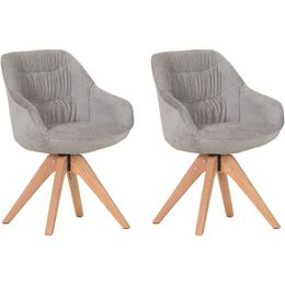 GUTMANN FACTORY Esszimmersessel grau 100% Polyester Polyester, Drehfunktion, B/H/T: 60cm x 83cm x 66cm