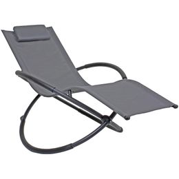 Garden Pleasure Gartenliege &raquo;MILOS&laquo; mit Schaukelfunktion grau Einheitsgr&ouml;&szlig;e