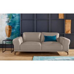 W.Schillig 2,5-Sitzer &raquo;montanaa Designsofa mit erstklassigem Sitzkomfort, Federkern&laquo; mit Metallf&uuml;&szlig;en in Bronze pulverbeschichtet, Breite 212 cm braun 