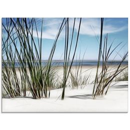 Artland Glasbild &raquo;D&uuml;ne&laquo; Strand 1 Stk. tlg. in verschiedenen Gr&ouml;&szlig;en blau B/H/T: 60cm x 45cm, Glasbild Strand Querformat, 1 Stk.