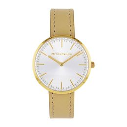 Tom Tailor Damen Tom Tailor Quarzuhr Armbanduhr, Damenuhr, analog beige Einheitsgr&ouml;&szlig;e