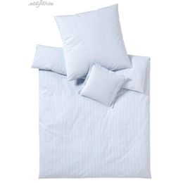 Elegante Bettw&auml;sche &raquo;Classico&laquo; 2 Stk. angenehmes Hautgef&uuml;hl blau Perkal, Obermaterial: 100% Baumwolle B/L: 155cm x 220cm, 1 Stk., 1 Stk., Perkal, B/L: 80cm x 
