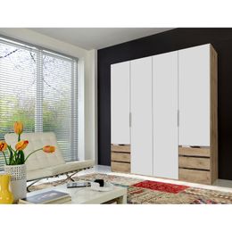 wimex Kleiderschrank &raquo;Level by fresh to go&laquo; mit Schubladen wei&szlig; B/H/T: 200cm x 216cm x 58cm, T&uuml;ren: 4 Stk.