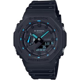 Casio G-Shock Herren Casio G-SHOCK Chronograph Quarzuhr, Armbanduhr,Herrenuhr,digital, bis 20bar wasserd.Resinarmband schwarz Einheitsgr&ouml;&szlig;e