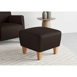 Sit & More sit&more Polsterhocker &raquo;Bosse&laquo; braun B/H/T: 56cm x 46cm, Luxus-Microfaser Florence
