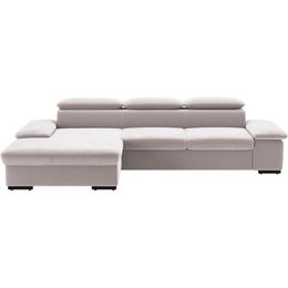 Sit & More sit&more Ecksofa &raquo;Alcudia L-Form&laquo; wahlweise mit Schlaffunktion silber 98% Polyester, 2% Polyamid B/H/T: 286cm x 73cm x 174cm, Soft clean, Recamiere 