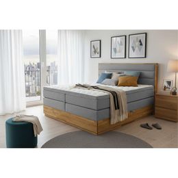 Home Affaire Boxspringbett &raquo;Evelina, Doppelbett, Polsterbett, Komfortbett, 160 & 180 cm&laquo; inkl. 6 cm Topper, zwei Bettk&auml;sten, Taschen-Federkernmatratze