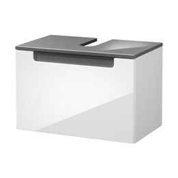 Welltime Waschbeckenunterschrank &raquo;Siena&laquo; Badm&ouml;bel, Breite 60 cm schwarz-wei&szlig; MDF weiss, B/H/T: 60cm x 40cm x 35cm