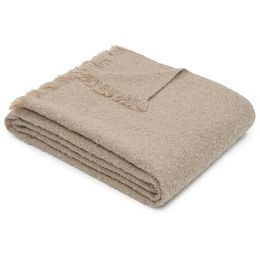 s.Oliver Wohndecke &raquo;s.Oliver Boucle Decke&laquo; mit stilvollen Fransen beige Polyester B/L: 140cm x 210cm