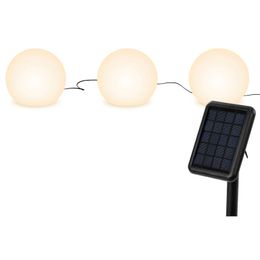 OTTO home LED Solarleuchte &raquo;Ollira, LED-Solar Kugelleuchten, 3er Set&laquo; LED-Modul 3 Stk. Warmwei&szlig; mit Erdspie&szlig;en wei&szlig; &Oslash; 20cm H: 17cm, 3 Stk.
