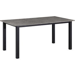 OTTO home Esstisch &raquo;Babetta&laquo; schwarzes pulverbeschichtetes Metallgestell, verschiedene Breiten grau B/H/T: 160cm x 75cm x 90cm