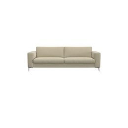 FLEXLUX 3-Sitzer &raquo;Fiore, super Sitzkomfort durch Kaltschaum im Sitz&laquo; breite Armlehnen, F&uuml;&szlig;e Alu beige 100% Polyester B/H/T: 229cm x 85cm x 92cm, 