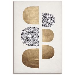 Artland Leinwandbild &raquo;Geometrische Abstracta&laquo; Muster 1 Stk. tlg. auf Holzrahmen gespannt wei&szlig; Leinwand B/H/T: 60cm x 90cm, Leinwandbild Muster Hochformat, 1 