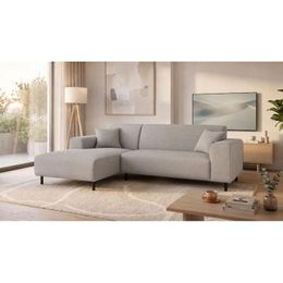 OTTO home Ecksofa &raquo;ARROS L-Form mit Wellenunterfederung, Ma&szlig;e B/T/H: 235/163/81 cm&laquo; incl. Zierkissen, mit Recamiere rechts/links bestellbar, auch in 