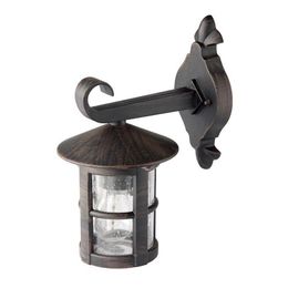 Brilliant Au&szlig;en-Wandleuchte &raquo;JORDY&laquo; E27 29cm H&ouml;he, E27 max. 60W, LED geeignet, aus rostfreiem Edelstahl braun 1, H: 30cm