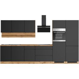 KOCHSTATION K&uuml;chenzeile &raquo;KS-Virginia,neu in verbesserter Ausf&uuml;hrung&laquo; Arbeitsplatte 38 mm stark, Stauraum, Softclose, Breite 360 cm, Softclose, 