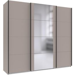 wimex Schwebet&uuml;renschrank &raquo;Bern Schiebet&uuml;renschrank&laquo; Schrank mit zus&auml;tzlicher Innenausstattung, Garderobe schwarz Holzwerkstoff B/H/T: 225cm x 210cm x 64cm,