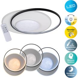 OTTO home LED Deckenleuchte &raquo;Lianna&laquo; LED-Modul 1 Stk. warmwei&szlig; - kaltwei&szlig; Mondoptik, Memory-, Nachtlicht-, CCT-Funktion, dimmbar, Fernbedienung wei&szlig; 1