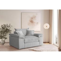 OTTO home XXL-Sessel &raquo;Soft&Cosy, B: 151 cm - OTTO. Verl&auml;ssliche Qualit&auml;t.&laquo; Mega-Sessel, Cord oder Chenille-Struktur,mit 2 Zierkissen grau 100% 