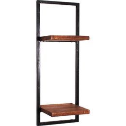 Sit Wandregal &raquo;Regal PANAMA &ndash; Industrial Regal aus Mango‐Holz & Altmetall&laquo; Wandregal aus Mango‐Holz & Altmetall f&uuml;r vielseitigen Stauraum schwarz 