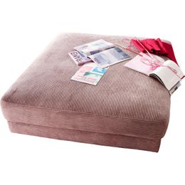 Home Affaire Hocker &raquo;Enisa&laquo; passend zum "Enisa"-Sofa, Bezug in Cord rosa Cord (88% Polyester / 12% Polyacryl) B/H/T: 100cm x 43cm x 100cm, Cord, 