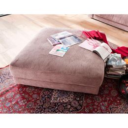 Home Affaire Hocker &raquo;Enisa&laquo; passend zum "Enisa"-Sofa, Bezug in Cord rosa Cord (88% Polyester / 12% Polyacryl) B/H/T: 100cm x 43cm x 100cm, Cord, 