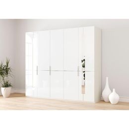 Musterring Kleiderschrank &raquo;Imola W&laquo; Einlegeb&ouml;den und Kleiderstangen, mit Glast&uuml;ren inklusive Zierspiegel wei&szlig; Floatglas, Holzwerkstoff B/H/T: 246,3cm x 236cm x 