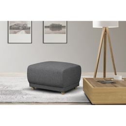 OTTO home Polsterhocker &raquo;LEMPS mit Wellenunterfederung, Ma&szlig;e B/T/H: 70/63/45 cm&laquo; passend zur Serie, in hochwertiger Verarbeitung grau 100% Polyester B