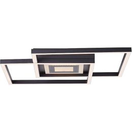 Brilliant LED Deckenleuchte &raquo;Metis&laquo; LED-Modul 1 Stk. Warmwei&szlig; 40 x 30 cm, 3-Stufen dimmbar, 3600 lm, warmwei&szlig;, Metall, schwarz schwarz 1, H: 6,5cm, 1 Stk.