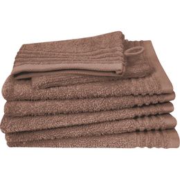 Dyckhoff Waschhandschuh &raquo;Waschhandschuh-Set BRILLANT 6-tlg., Baumwolle, 550 g/m&sup2;&laquo; Baumwolle Frottier, Baumwolle B/L: 16cmx21cm, 6 Stk., Frottier