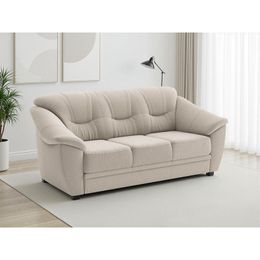 Sit & More sit&more 3-Sitzer &raquo;Savona, B. 198cm, Federkern, opt. mit Schlaffunktion, Sitzh. 46cm&laquo; Liegefl&auml;che 190x137cm, viele . Stoff- und Ledervarianten beige B