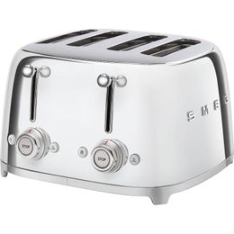 Smeg Toaster &raquo;TSF03SSEU&laquo; 4 kurze Schlitze 3000 W grau Einheitsgr&ouml;&szlig;e Toaster