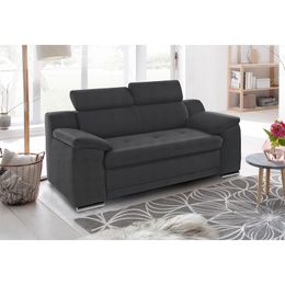 Sit & More sit&more 2-Sitzer &raquo;Andiamo, B: 180 cm, Kopfteilverstellung, komfortable Sitzh&ouml;he 43 cm&laquo; Frei im Raum stellbar, hochwertige Verarbeitung, stilvolles 