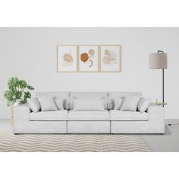 OTTO home 3-Sitzer &raquo;Enid&laquo; 3 Teile, bestehend aus Modulen, in vielen Bez&uuml;gen, auch in Breitcord beige 100% Polyester B/H/T: 360cm x 75cm, Cord
