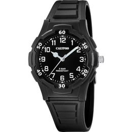 Calypso Watches Herren Calypso Watches Quarzuhr &raquo;Easy Time&laquo; Armbanduhr, Herrenuhr, Silikonarmband, analog schwarz Einheitsgr&ouml;&szlig;e