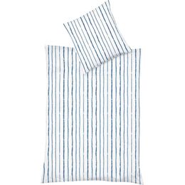 Fleuresse Wendebettw&auml;sche &raquo;Provence Cassis&laquo; 3 Stk. 50% Baumwolle, 50% Leinen, in Gr. 135x200, 155x220, 200x200cm blau Halbleinen, Obermaterial: 50% 