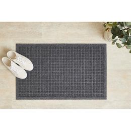 ANDIAMO Fu&szlig;matte &raquo;Kenora&laquo; rechteckig 8,5 mm H&ouml;he Schmutzfangmatte, robust, waschbar, T&uuml;rmatte, rutschhemmend Obermaterial: 100% Polyester B : 46cm 1 Stk., 
