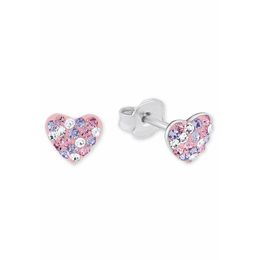Prinzessin Lillifee Damen Paar Ohrstecker &raquo;Herz&laquo; mit Preciosa Crystal rosa Silber 925 (Sterlingsilber)