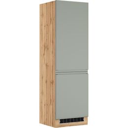 KOCHSTATION K&uuml;hlumbauschrank &raquo;KS-Virginia,neu in verbesserter Ausf&uuml;hrung&laquo; Stauraum, Softclose, Breite 60 cm, H&ouml;he 200 cm, Nische f&uuml;r K&uuml;hlschrank B/H/T