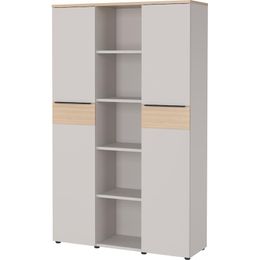 Germania Aktenschrank &raquo;GW-Oviedo&laquo; 1 Stk. tlg. mit verstellbaren Einlegeb&ouml;den grau Holzwerkstoff, Metall Kaschmir, B/H/T: 120cm x 197cm x 40cm, T&uuml;ren: 