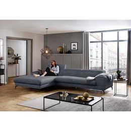 W.Schillig Ecksofa &raquo;piedroo, Designsofa mit tollem Sitzkomfort, bequem, L-Form&laquo; Kopfteilverstellung, wahlweise mit Sitztiefenverstellung, Breite 343cm