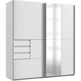 wimex Schwebet&uuml;renschrank &raquo;Bamberg&laquo; inklusive 5 Regalb&ouml;den und 1 Kleiderstange wei&szlig; Holzwerkstoff B/H/T: 180cm x 198cm x 65cm, Schubladen: 3 Stk. T&uuml;ren: 2 