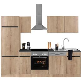 Optifit K&uuml;chenzeile &raquo;Roth&laquo; Breite 270 cm, wahlweise mit E-Ger&auml;ten, mit Push-to-Open-Funktion beige B/H/T: 270cm x 206,8cm x 60cm, ohne E-Ger&auml;te