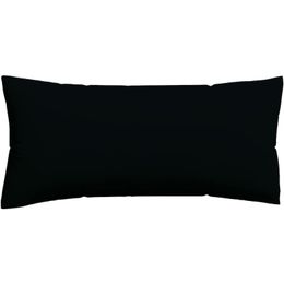Schlafgut Kissenbezug &raquo;Premium Kissenbezug Woven Satin (1 St)&laquo; Ton-in-Ton Rei&szlig;verschluss, Fadendichte von 300tc, Uni, OEKO Tex schwarz Mako-Satin, Obermaterial: