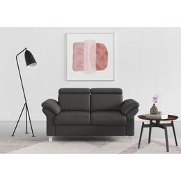 Sit & More sit&more 2-Sitzer &raquo;Arngast&laquo; inklusive Federkern und Kopfteilverstellung braun B/H/T: 156cm x 84cm x 93cm, NaturLEDER , R&uuml;cken Spannstoff