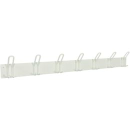 SPINDER DESIGN Garderobenhaken Metall, 7 Haken wei&szlig; Metall B/H/T: 100cm x 14cm x 7cm