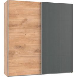 wimex Schwebet&uuml;renschrank &raquo;Easy&laquo; mit Teilglas grau B/H/T: 180cm x 210cm x 65cm, T&uuml;ren: 2 Stk.